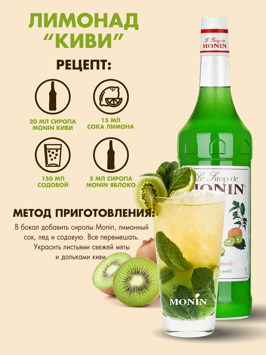 Сироп Monin Киви, 1 л — фото 1
