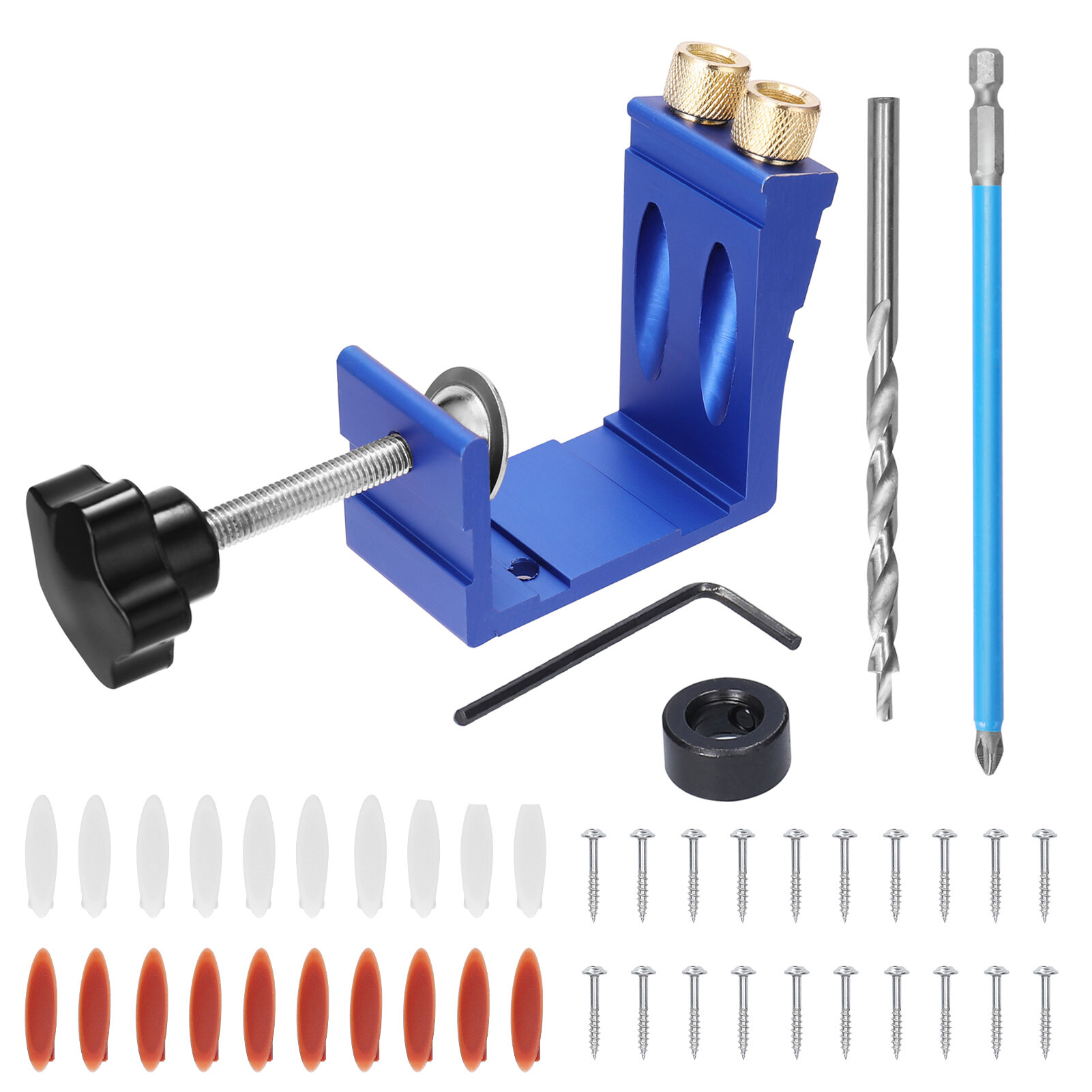 Локатор косых отверстий для деревообработки 15°, позиционер для сверления, отвертка для косых отверстий, инструмент для деревообработки, аксессуары для изготовления мебели, алюминий, красный, синий, серебристый, черный, размер 115*40*90мм, вес 200г,
