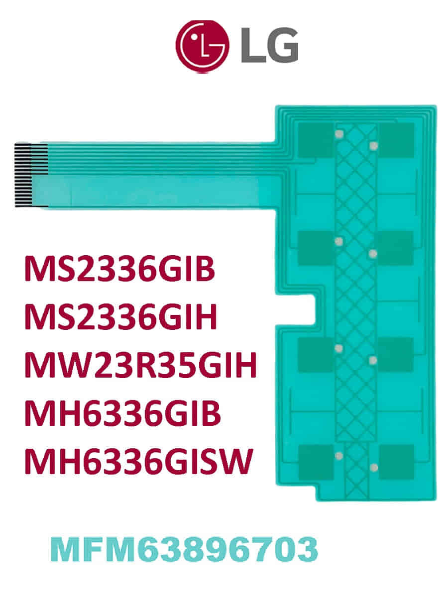 LG MFM63896703 Сенсорная панель управления микроволновой печи СВЧ MS2336GI, MH-6336GI, MW23R35GI