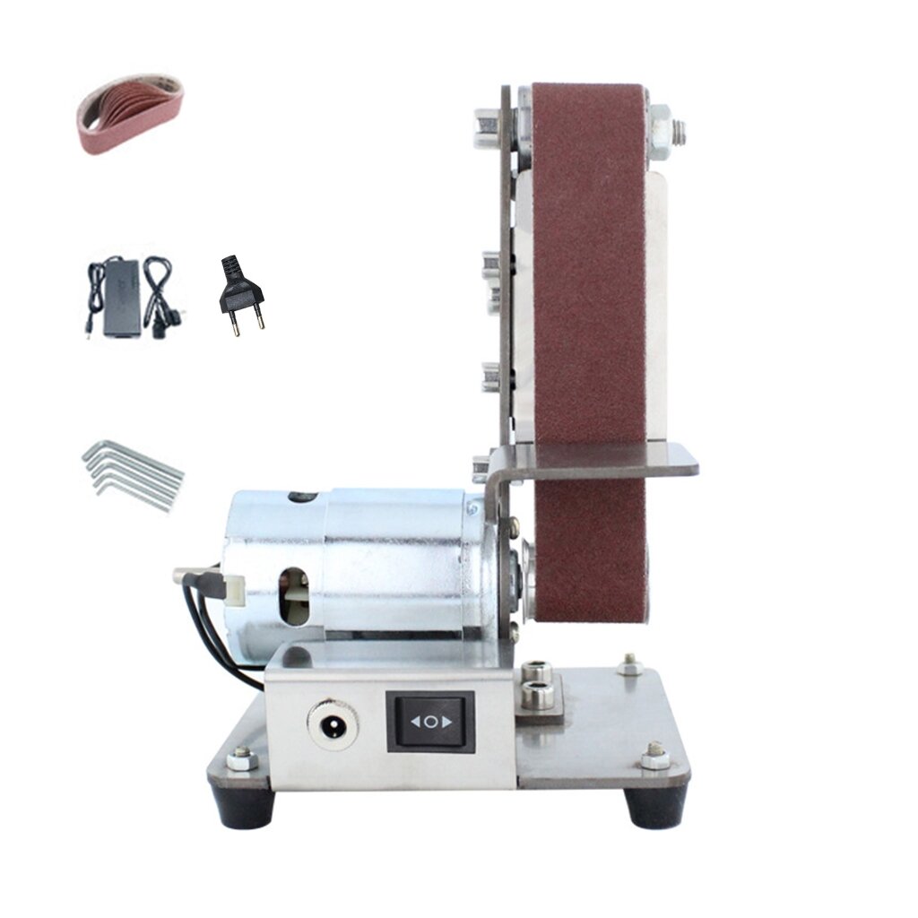Маленькая ленточная шлифовальная машина с регулируемой скоростью для детальной отделки, EU