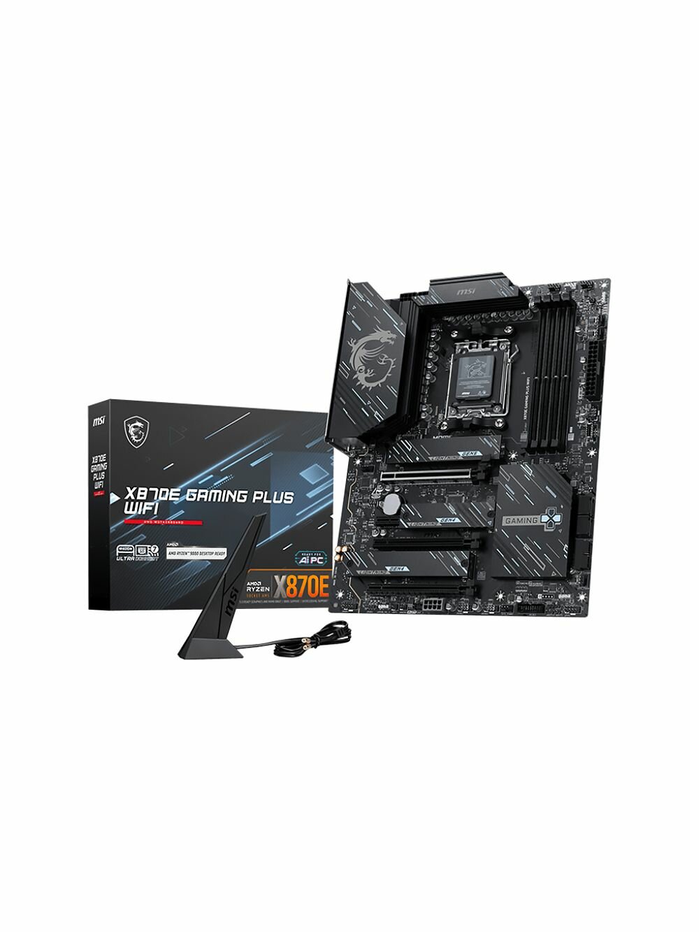 Материнская плата MSI X870E GAMING PLUS WIFI (AM5, AMD X870E, DDR5, 256 Гб, ATX 24 pin)