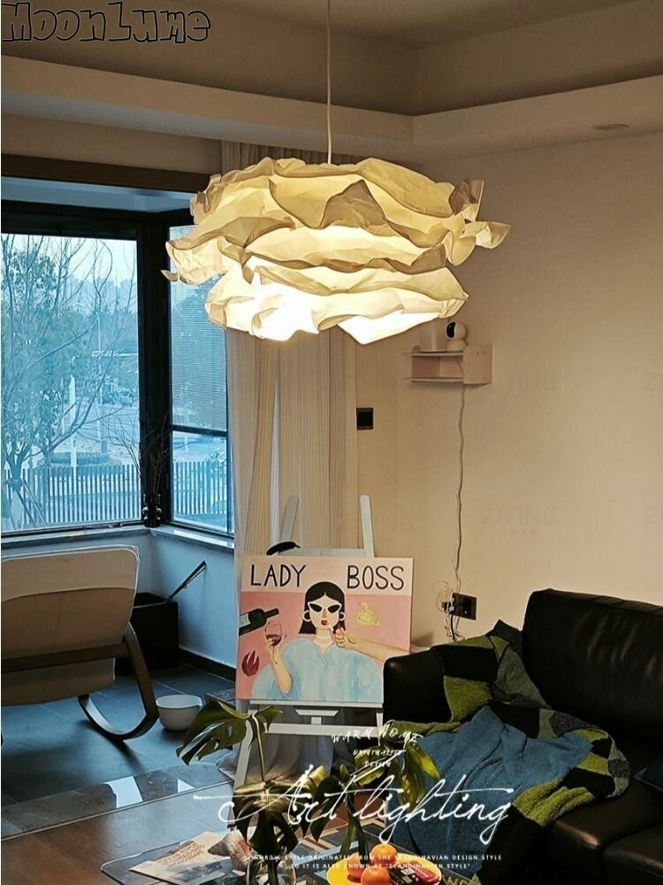 Японский подвесной светильник в виде облака