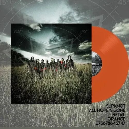 Виниловая пластинка Slipknot - All Hope Is Gone, 2 LP, оранжевый винил, ню-метал