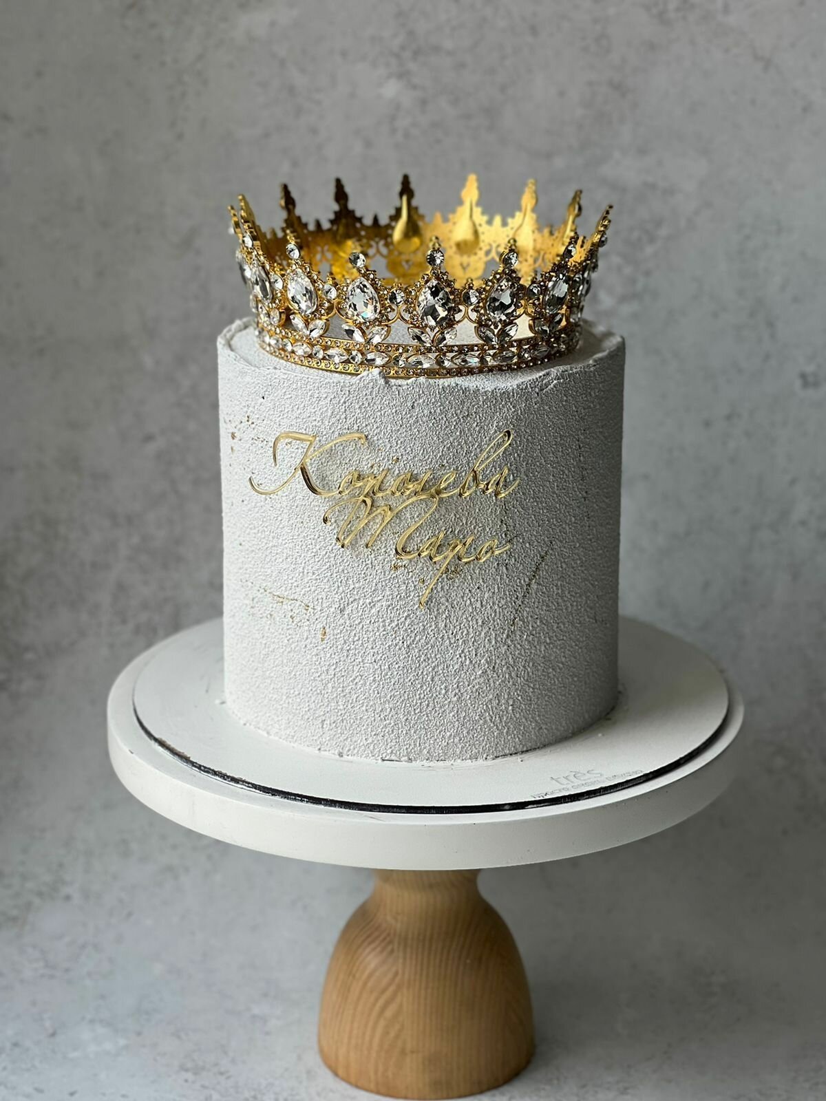 Kemei Топпер для торта в виде короны из металлического сплава со стразами, украшение для праздничного торта, 12,5 см