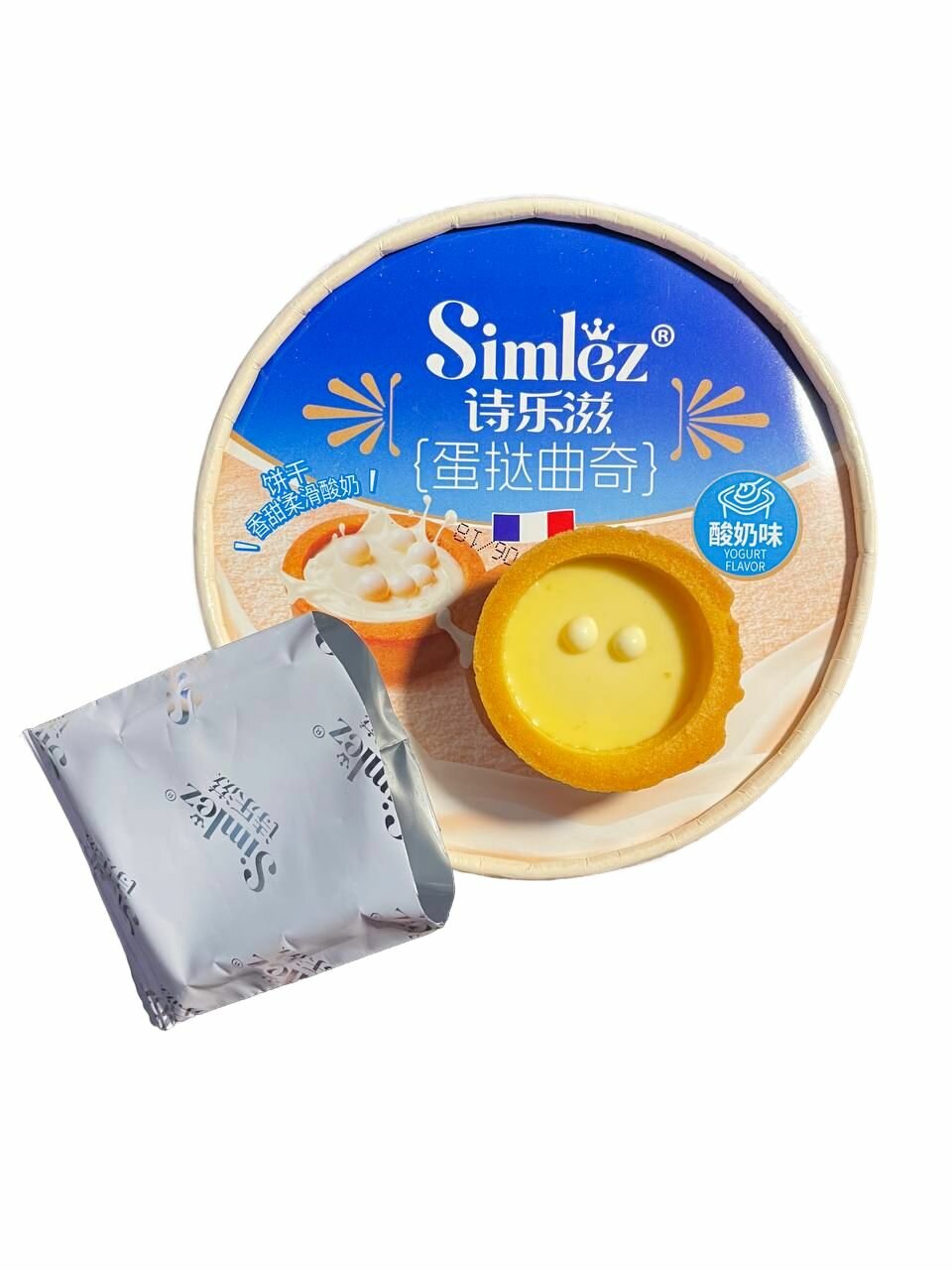 SIMLEZ Мини-тарты 80г с хрустящими шариками в шоколадно-йогуртовом соусе