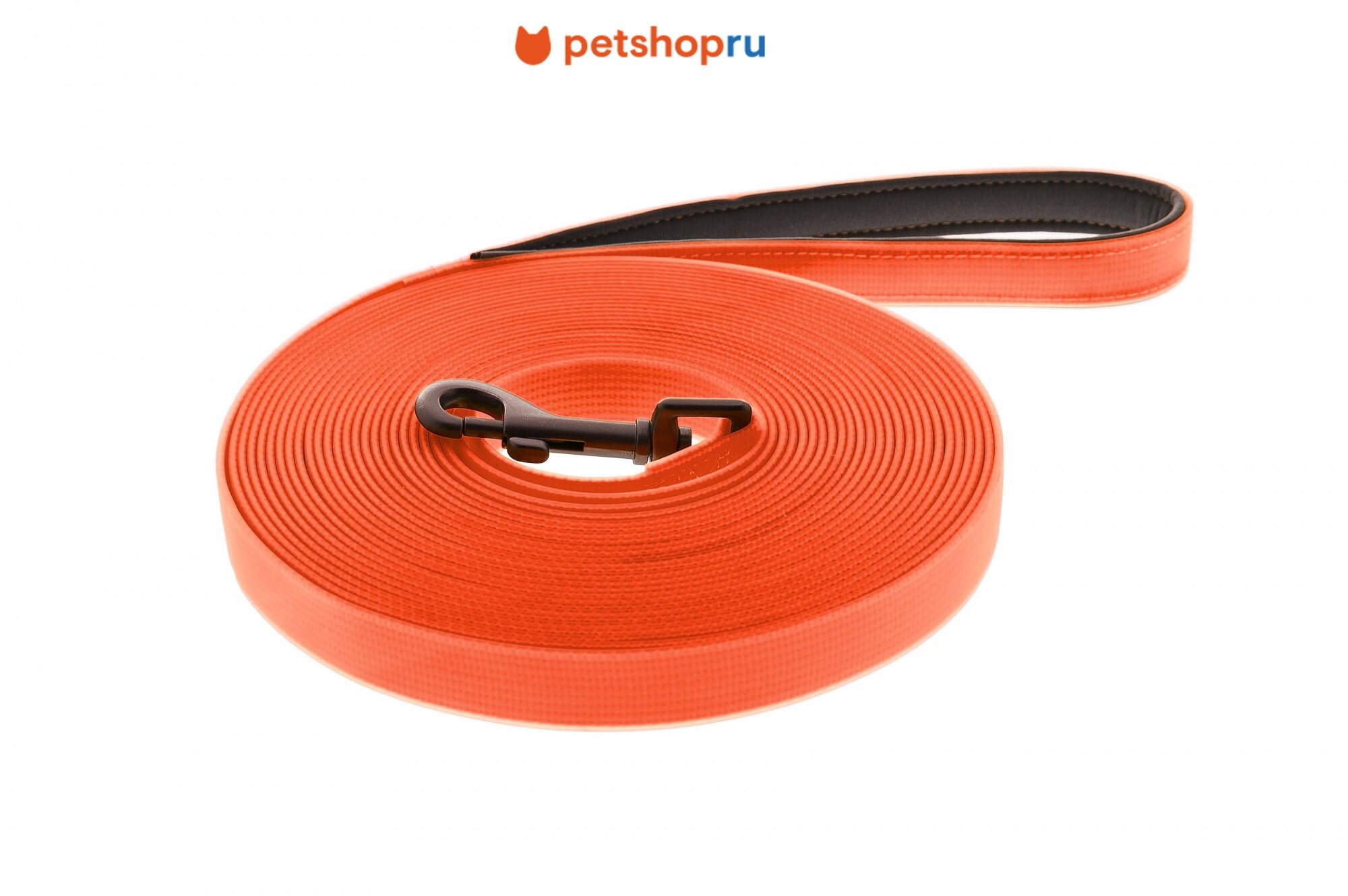 Ferribiella Тонкий силиконовый поводок для собак, оранжевый, 1,5см х 2,5м