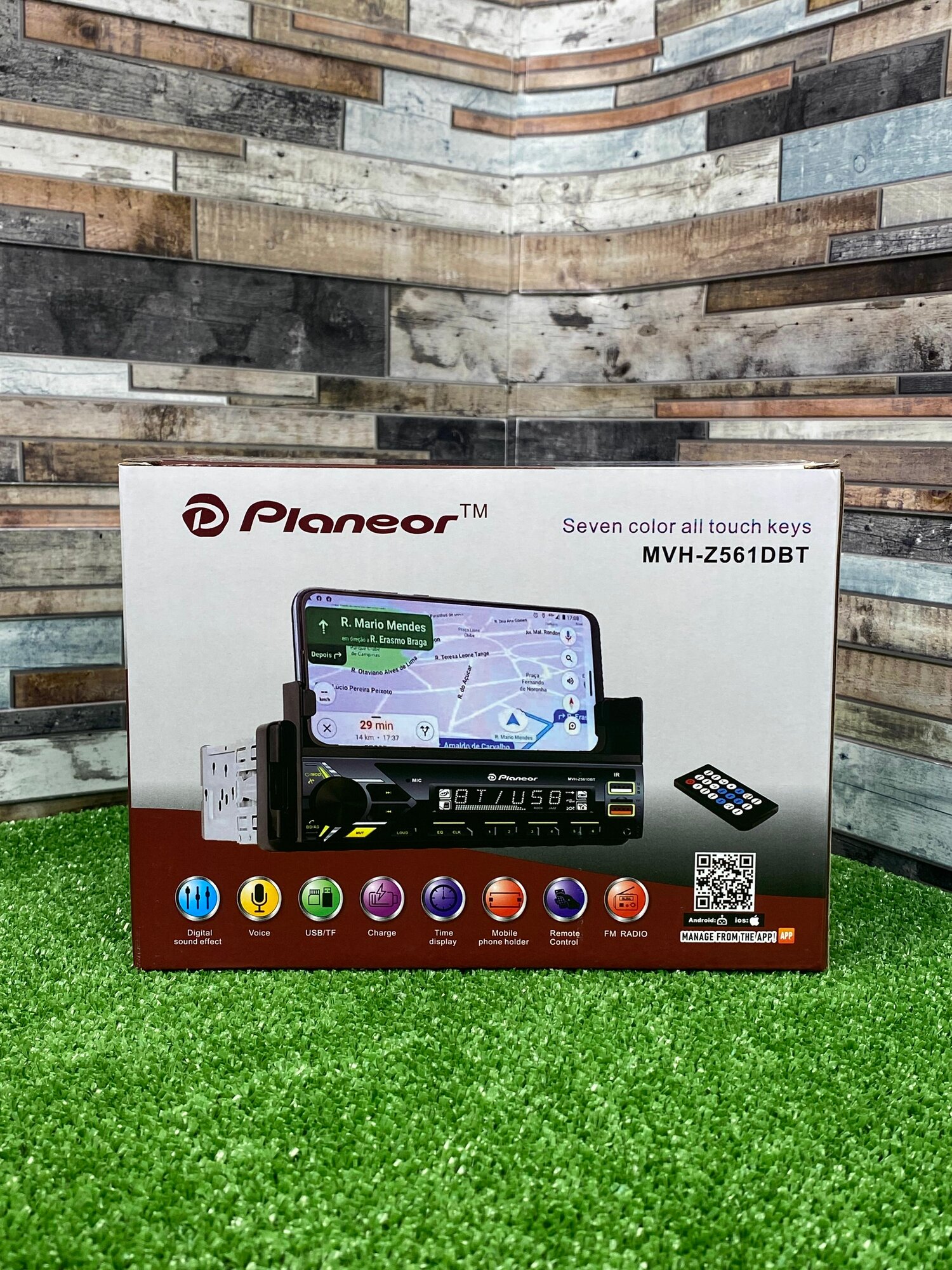 Автомагнитола Planeor MVH Z561, 2 USB, Bluetooth, держатель для телефона.