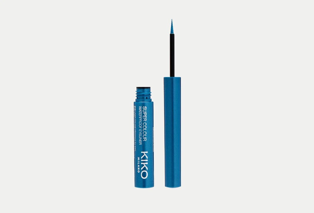 Жидкая водостойкая подводка для глаз KIKO MILANO SUPER COLOUR WATERPROOF EYELINER, оттенок 04 Green Teal, 1.7 мл