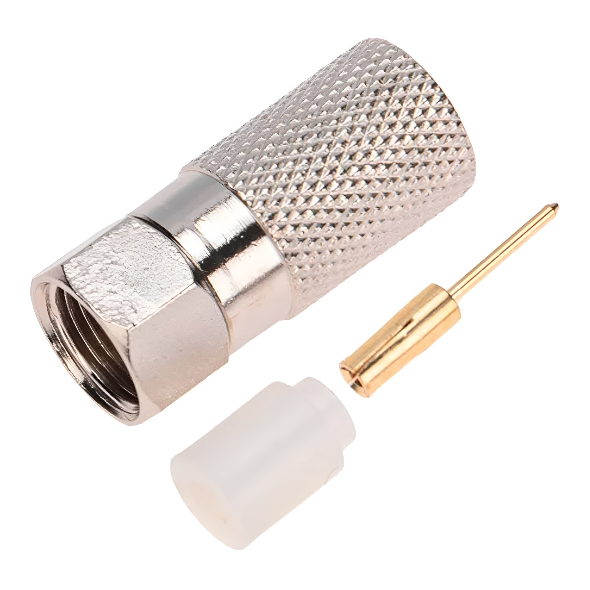 Fштекер для RG-11 (с пином) PROconnect из никелированного цинка