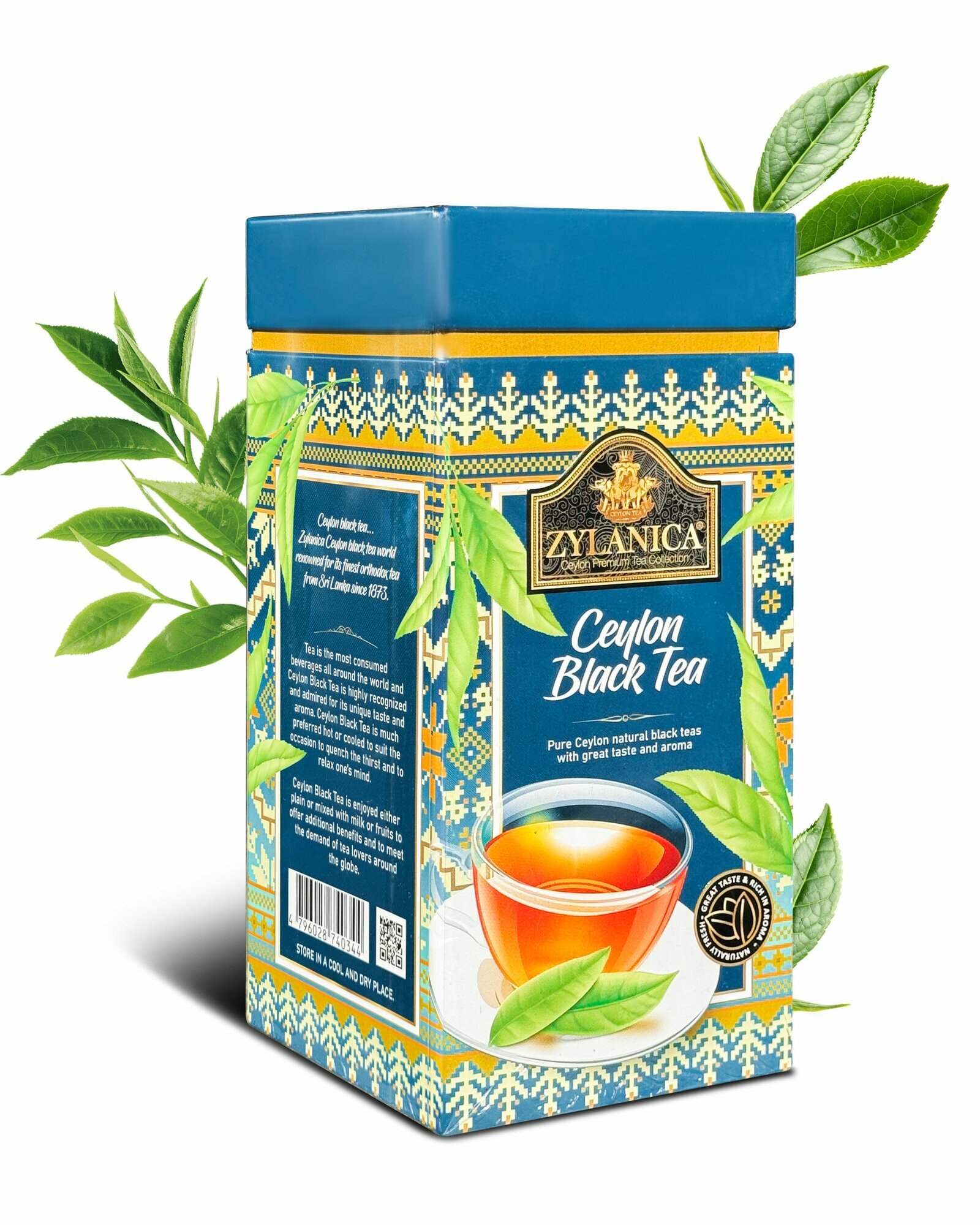 Чай черный крупнолистовой ZYLANICA Ceylon Black Tea OPA в ж/б, 200г