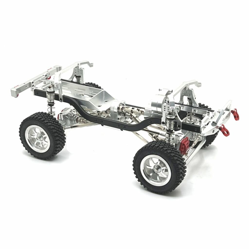Высокопрочный легкий металлический шасси, модифицированная рама для 1/12 масштабных радиоуправляемых машин, Серебро