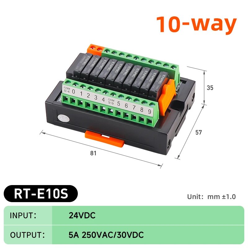 Реле RT-E10S 10-way 24VDC