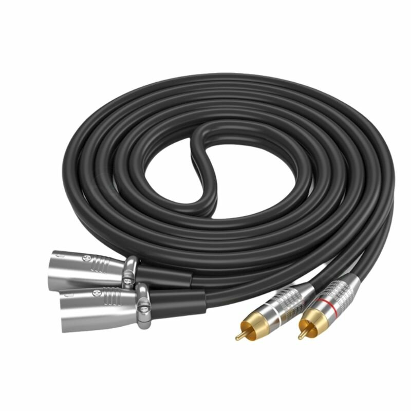 Аудиокабель Dual RCA male-dual XLR-30 см-кабель dual Lotus cable-dual XLR male серебристая модель