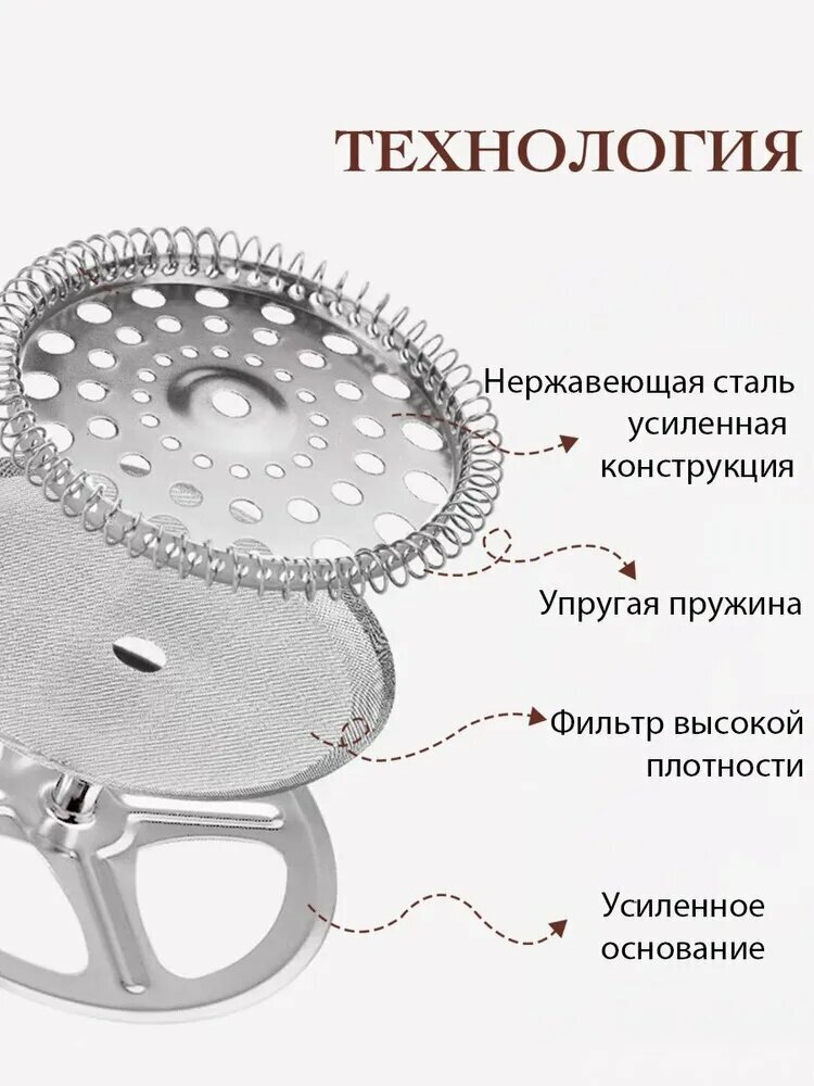 Френч-пресс 350 мл. Он позволяет приготовить вкусный - это незаменимый помощник для любителей — фото 1