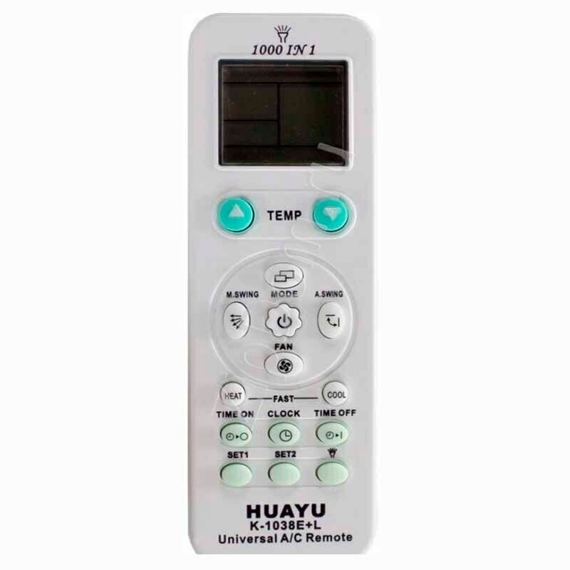 Пульт для кондиционеров универсальный Huayu K-1038E+L 1000 в 1 NEW (подходит для многих видов кондиционеров)