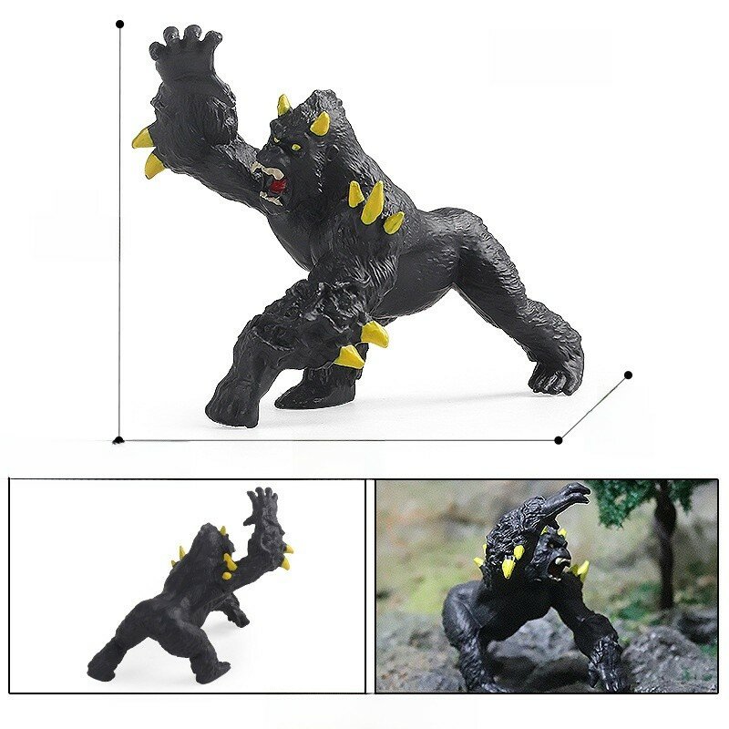 Детский модель животного игрушка пластиковая реалистичная статуя снежного волка для обучения и игр стиль e