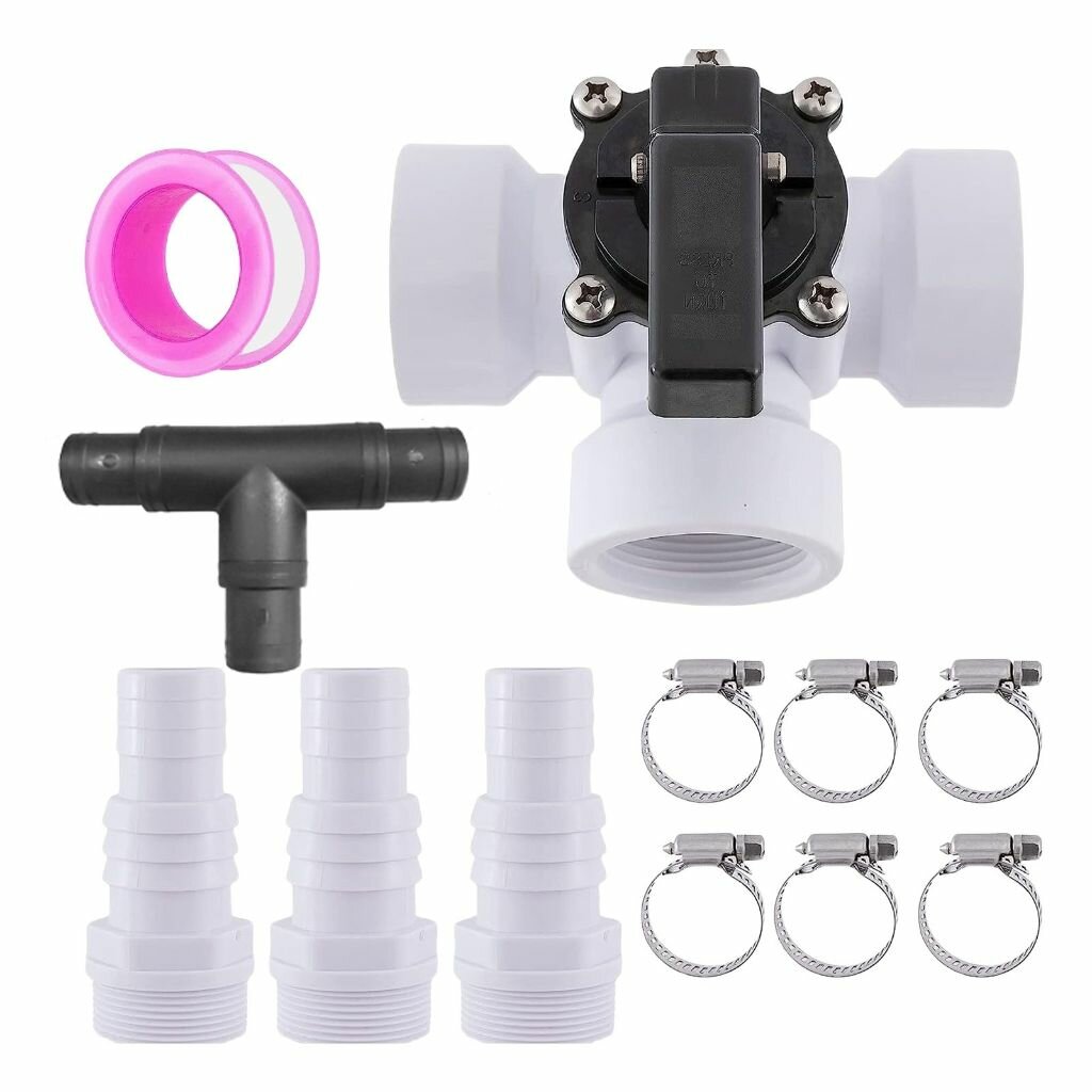 Полный набор соединений байпасных клапанов для бассейна, 12 штук, включая нержавеющие хомуты, подходит для систем фильтрации