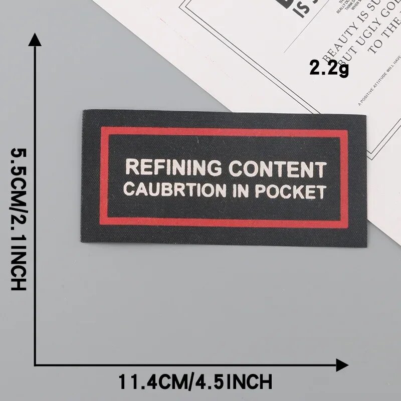 Серые нашивки "Refining Content" 11.4x5.5 см, C22-R-0-4