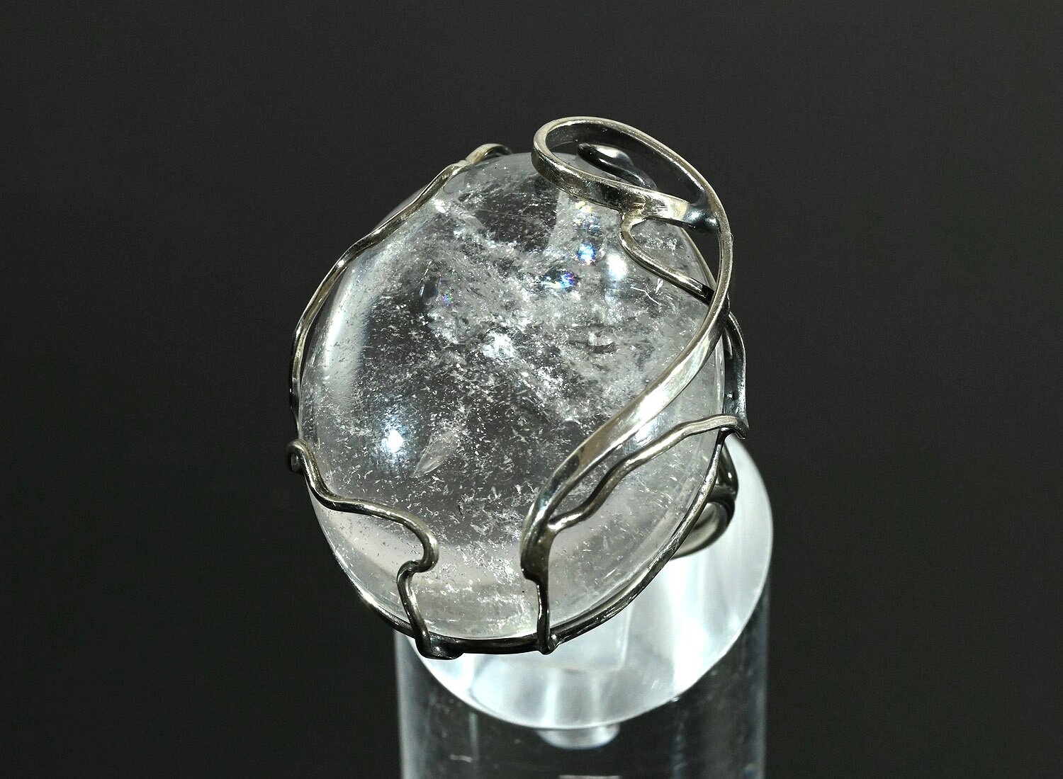 Кольцо, горный хрусталь