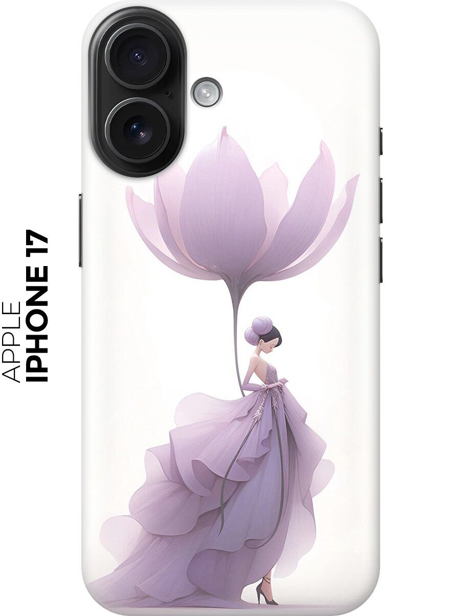 Силиконовый чехол на Apple iPhone 17 с принтом "Цветочная девушка"
