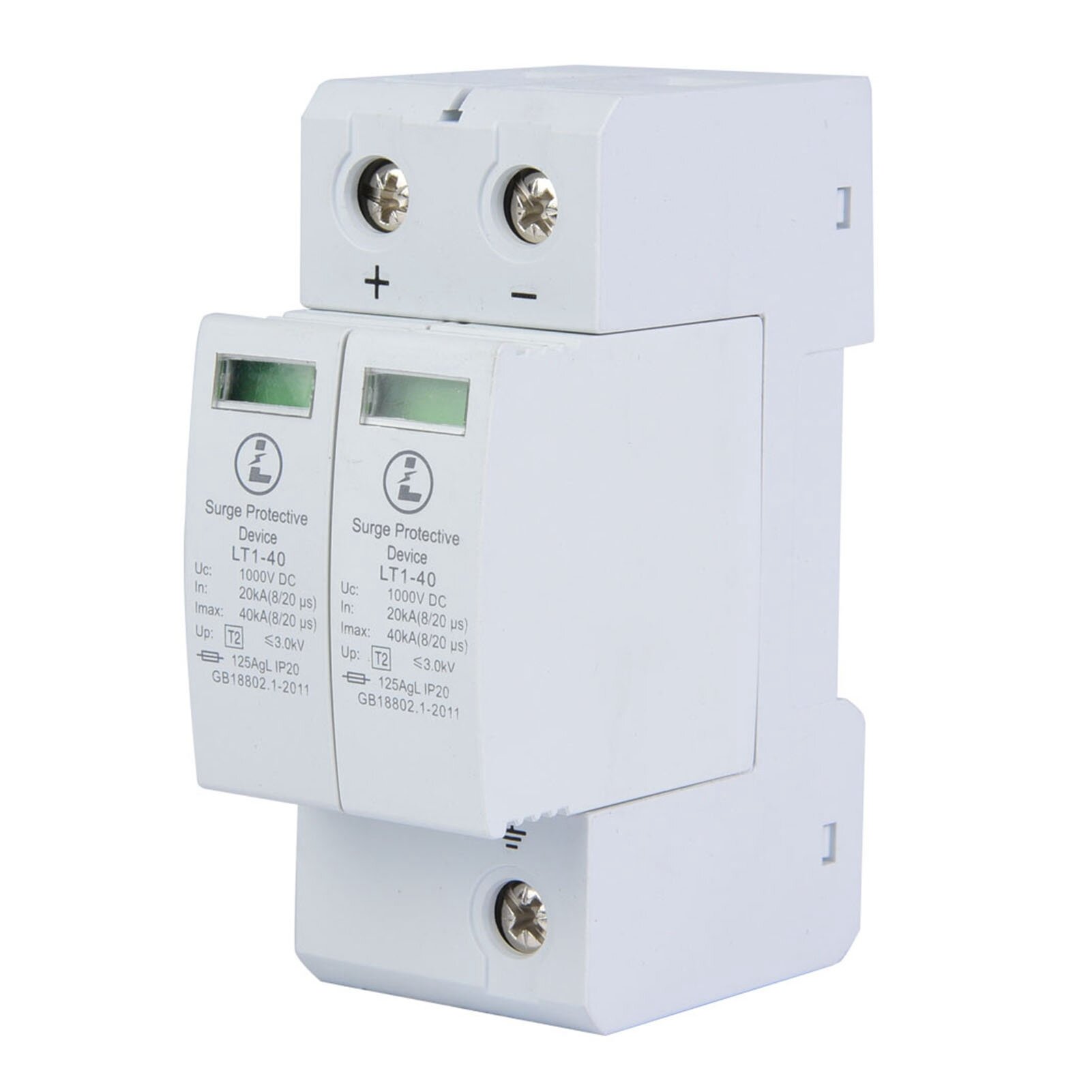 Фотоэлектрическое устройство защиты от перенапряжения постоянного тока 40KA Низковольтный грозозащитный разрядник 2P Устройство защиты от перенапряжения постоянного тока для фотоэлектрических систем