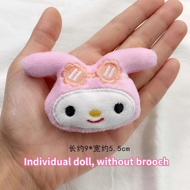 Мультяшная аниме-кукла Sanrio Hello Kitty, плюшевая кукла ручной работы, заколка для волос, брошь, одежда, обувь, шляпа, ткань, аксессуары, материал, Size: random-50pcs