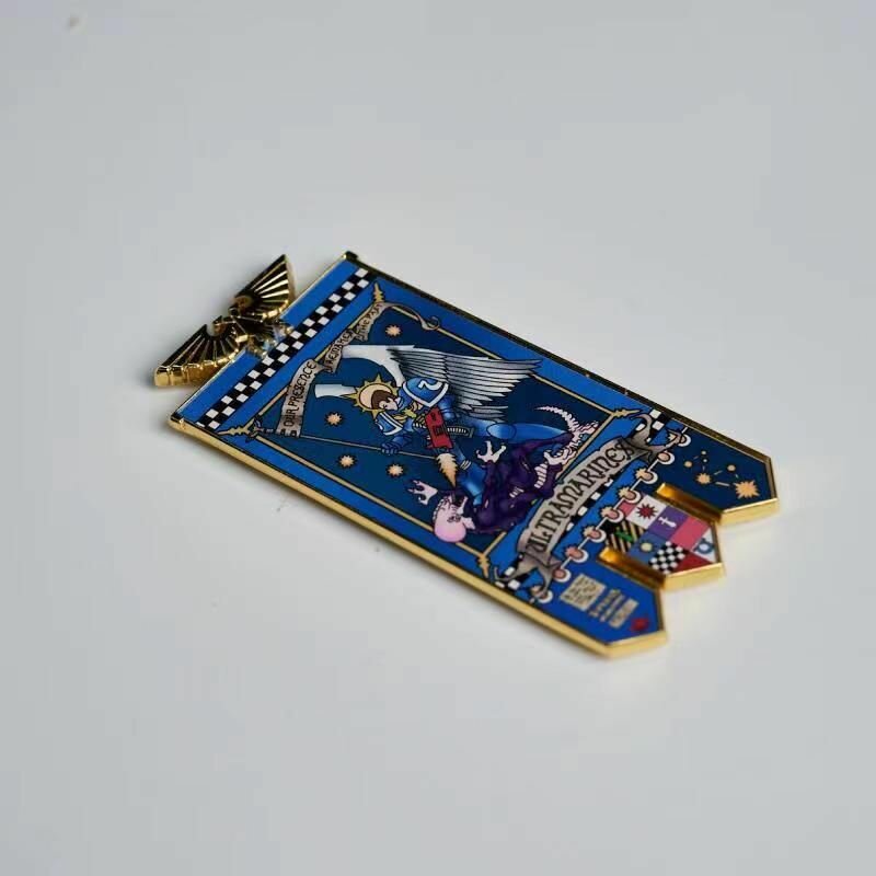 Warhammer 40000 Space Marine Chapter Banner Space Wolves Alloy material Магнит на холодильник
