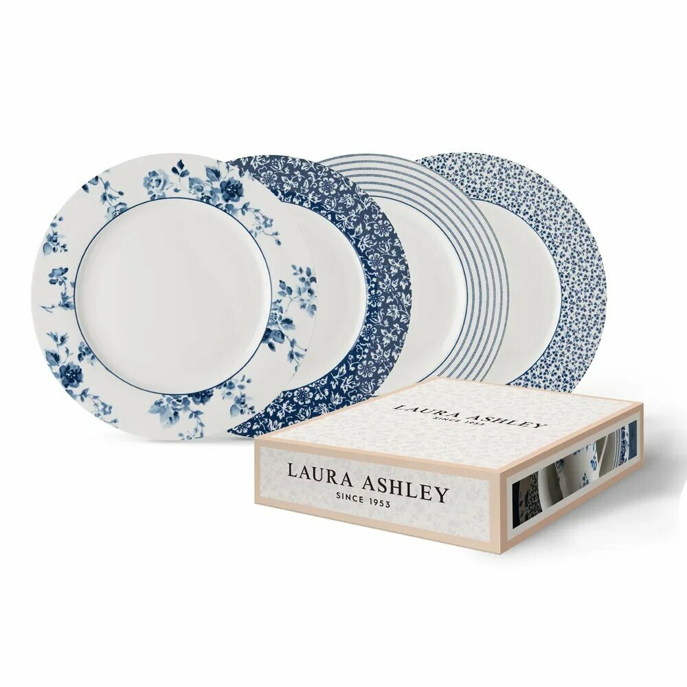 Тарелка "Blueprint collectables Mix Blue" 26 см 4 шт голубой