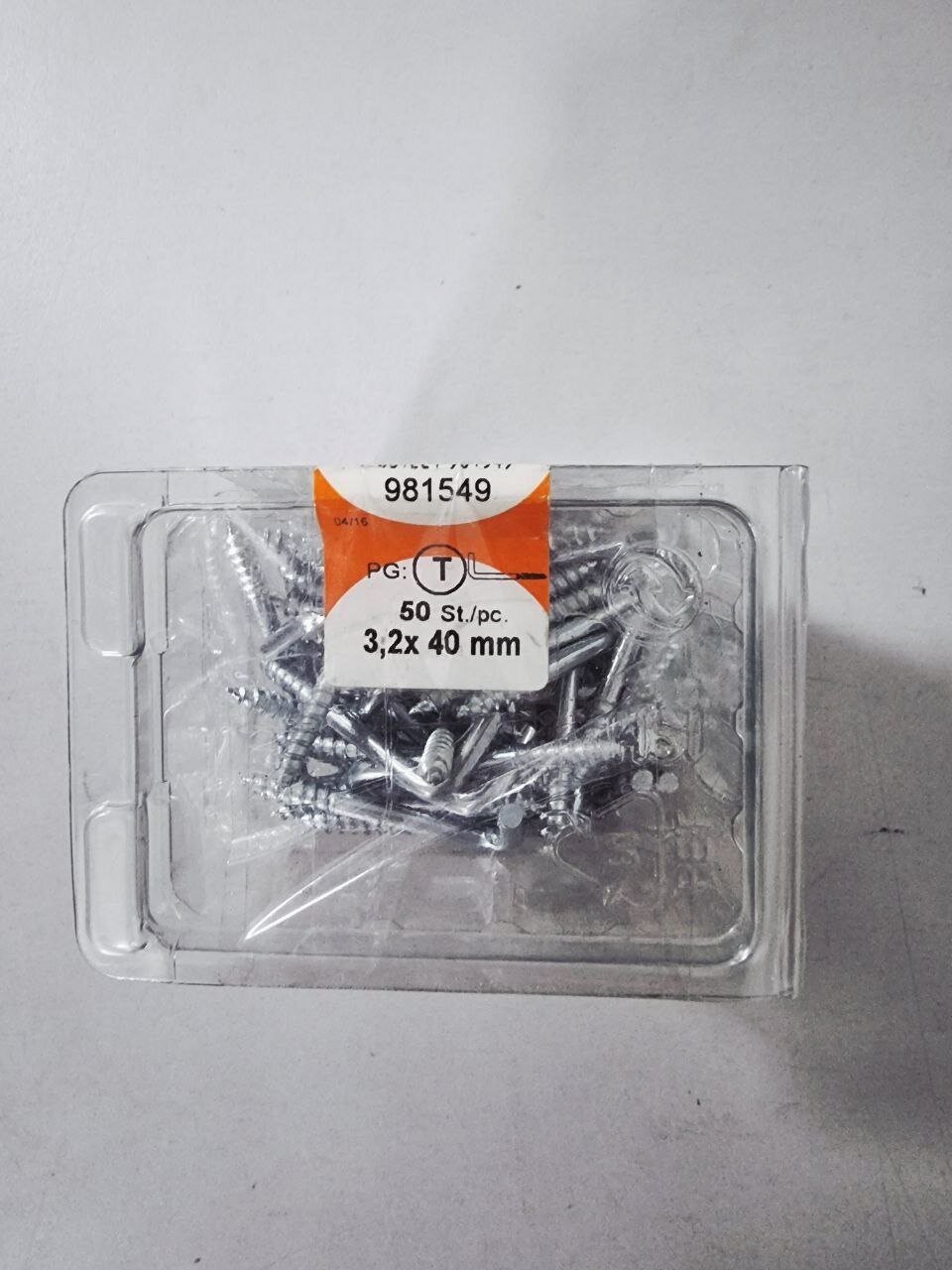 Шуруп крюк костыль крепежный 3,2*40 (1уп-50 шт) HSI, Германия