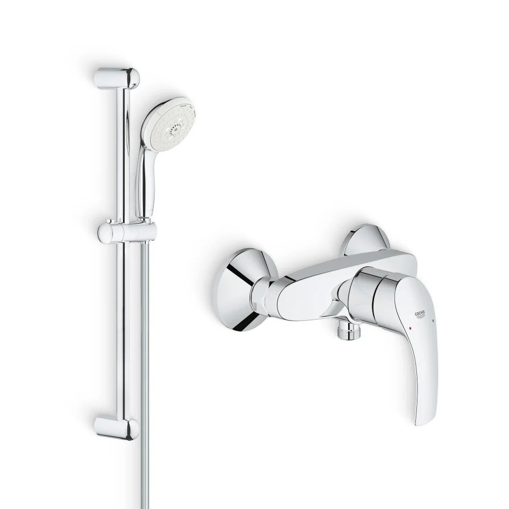 Душевой комплект Смеситель для душа Grohe Eurosmart New 33555002 хром / Гарнитур Tempesta New 27794001