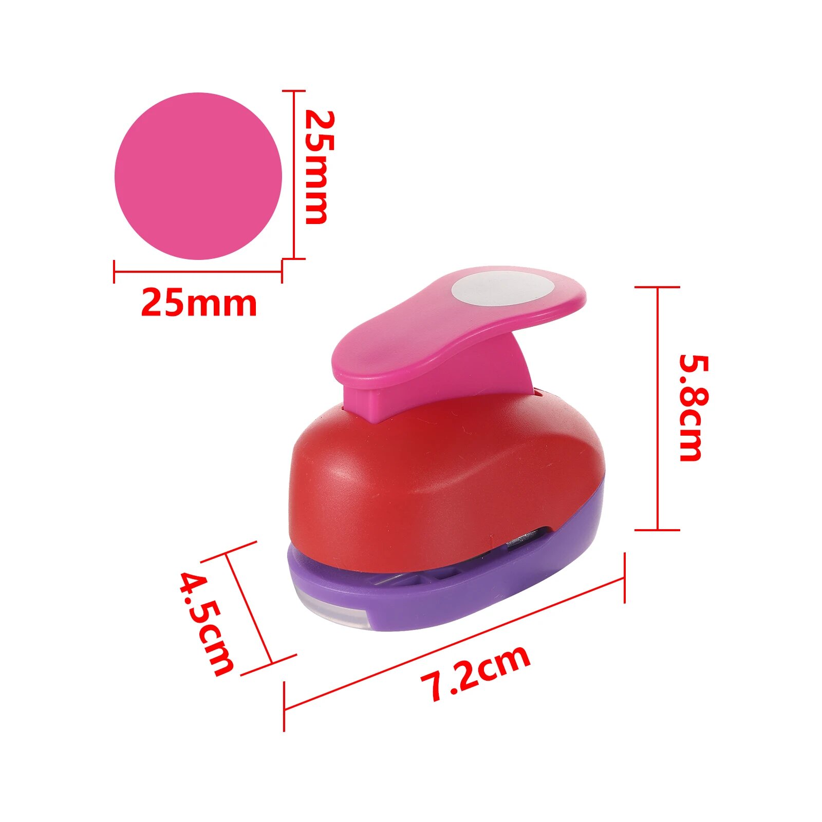 Дыроколы круглые MY Kraft Paper 8/16/25/38/50/75 мм Розовый, 25MM -Color Random