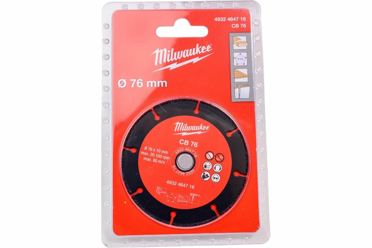 Диск по дереву и пластику, 76х10 мм Milwaukee 4932464716