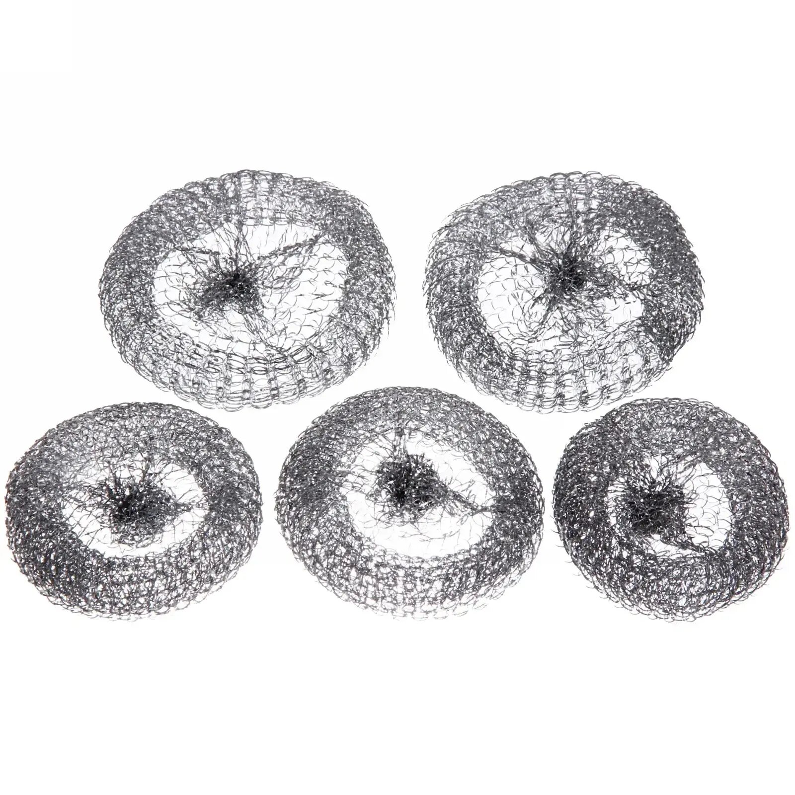 Губка металлическая для посуды 5 шт, нержавеющая сталь, 10 гр, гигиеничная