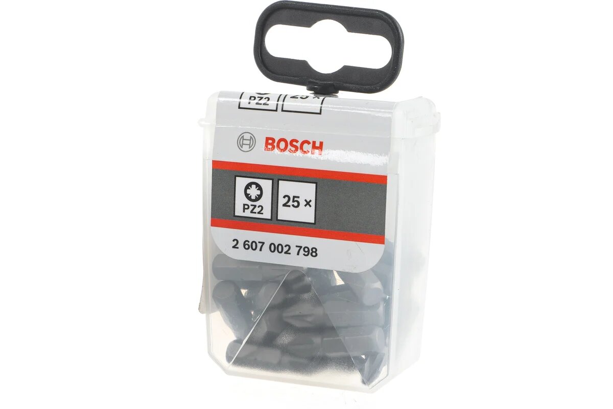 Набор бит Bosch Extra Hard PZ2 2607002798, 25шт, 1/4", Hex, Extra Hard