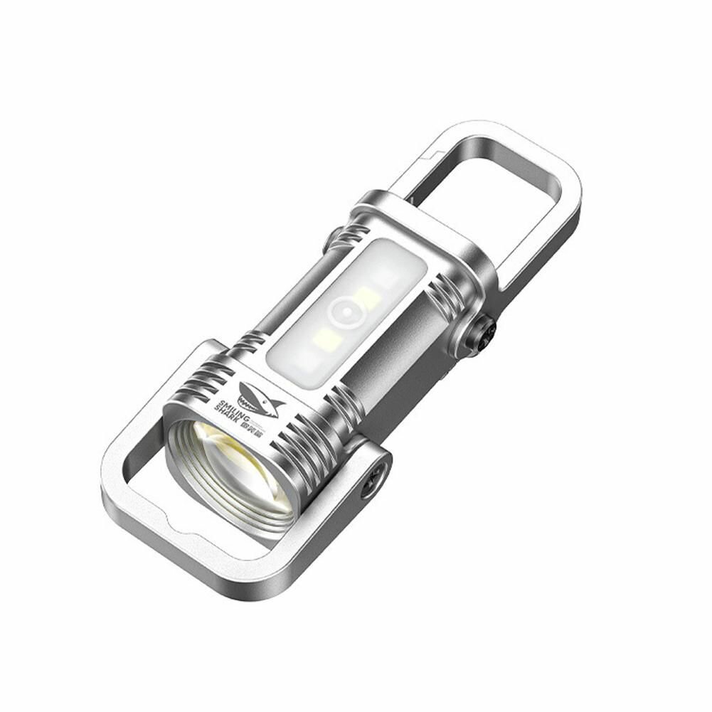 Портативный фонарик на ключи с COB светом, USB-C зарядка, для ночных прогулок, кемпинга, походов
