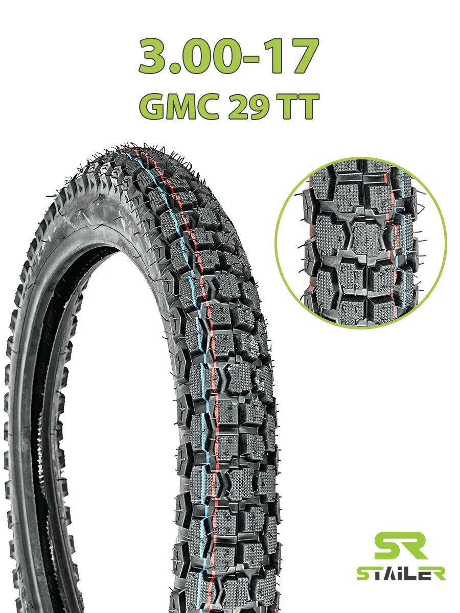 Мотошина для мотоцикла 3.00-17 GMC 29 TT