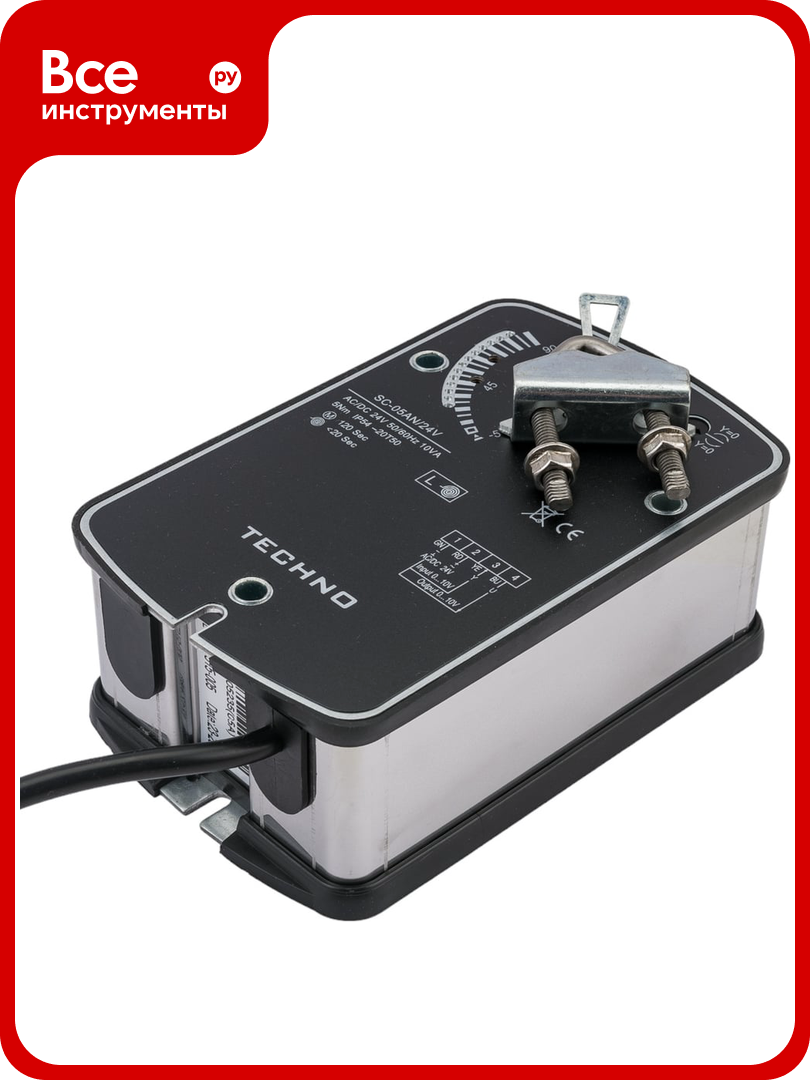 Электропривод воздушной заслонки с пружиной SC-05AN/24V 5Nm, 0-10V, 24AC/DC TECHNO, управления воздушными клапанами