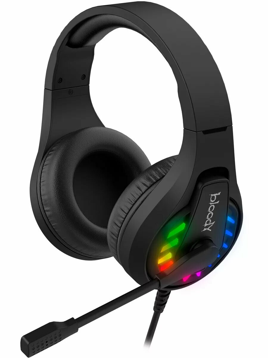 Наушники с микрофоном A4Tech Bloody G230 черный 2м накладные USB оголовье (G230)