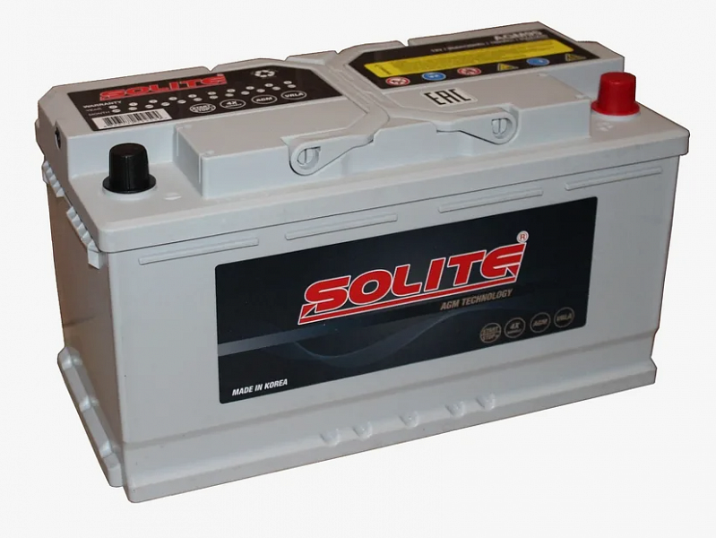 Автомобильный аккумулятор SOLITE AGM95L 95.0 Ah 850 A ОП (353x175x190) L5 353x175x190