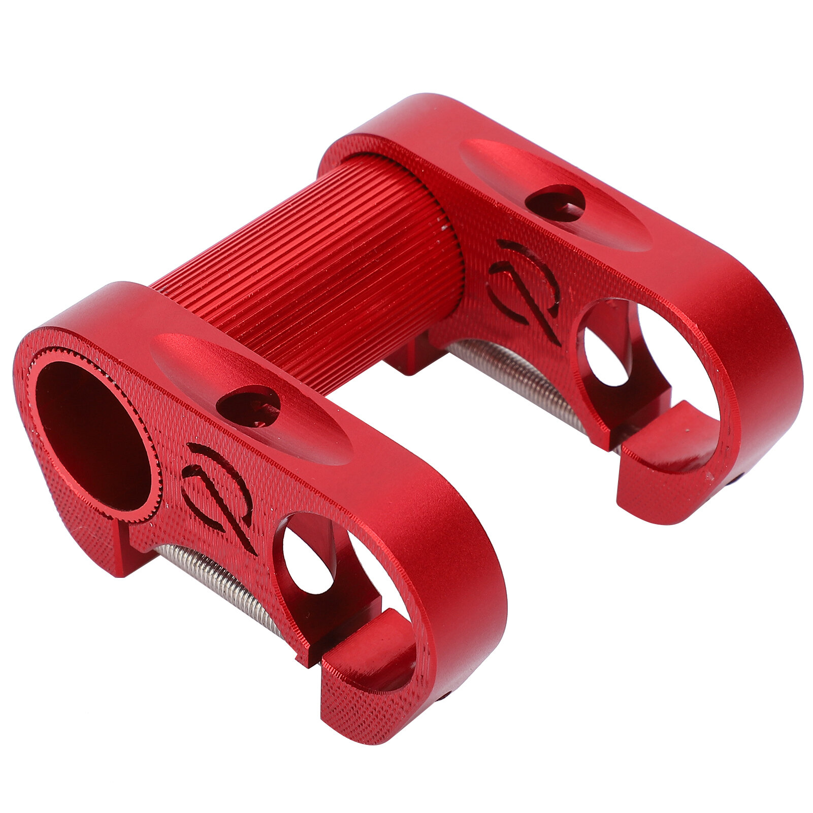 Bicycle Double Stem Riser 25.4MM Folding Bike Aluminium Alloy Adjustable Handlebar StemRed