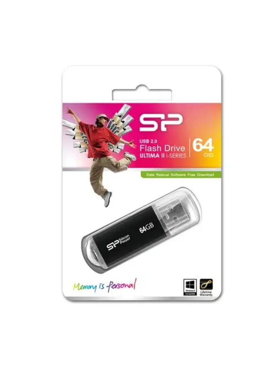 64 ГБ Ultima II-I SP064GBUF2M01V1K черный USB 2.0 A