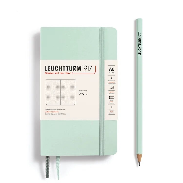 Блокнот Leuchtturm1917 Classic Soft Leather Notebook А5 Green A6Dot Matrix