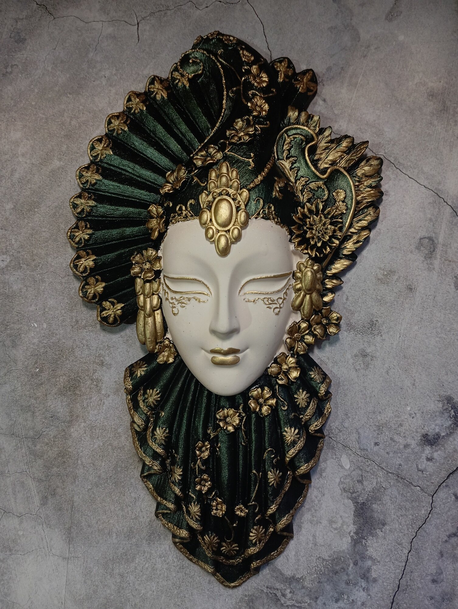 Настенное панно "Венецианская маска". бирюзовая симфония