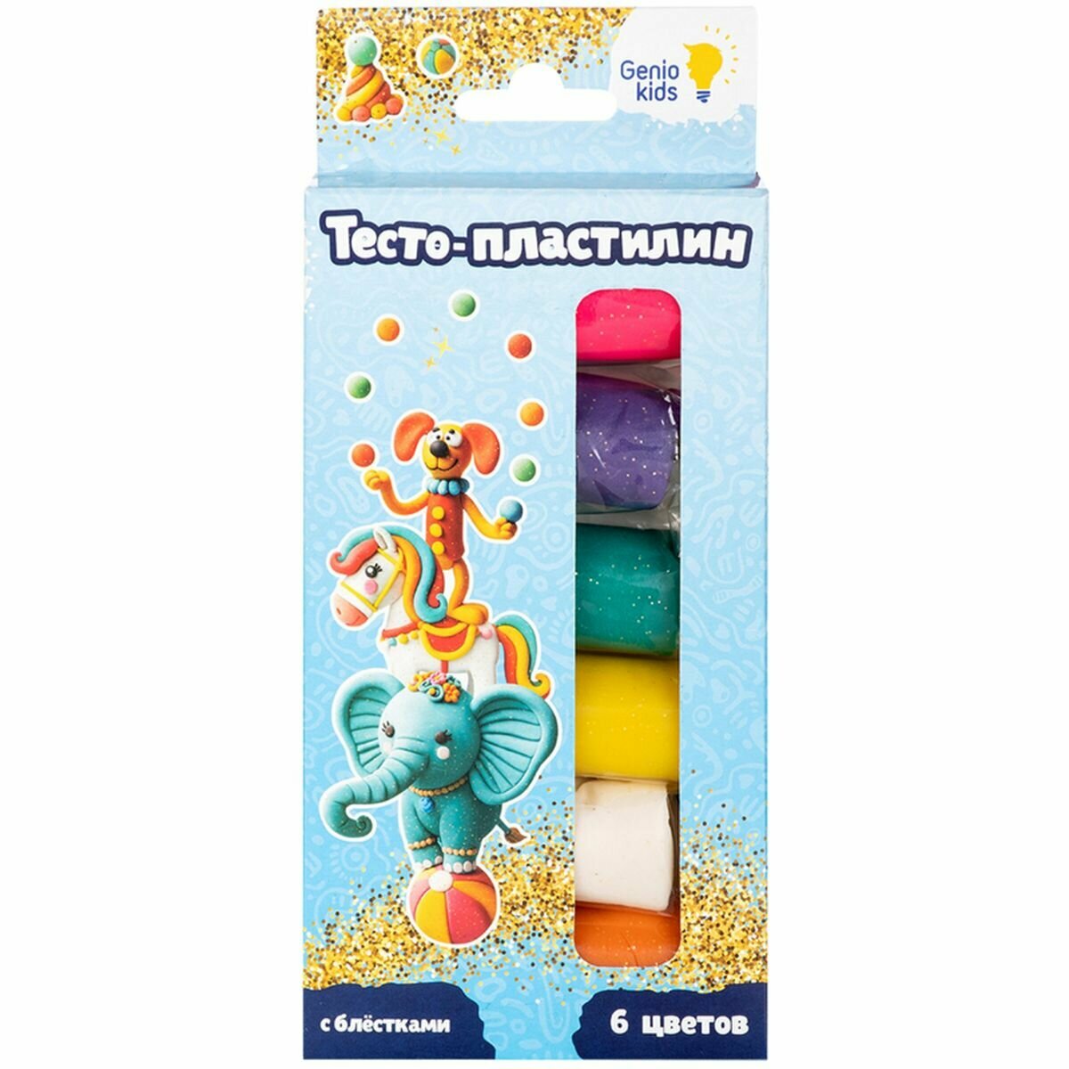 Набор для лепки Genio Kids, 6 цветов, 180г (TA1091), 38 уп.