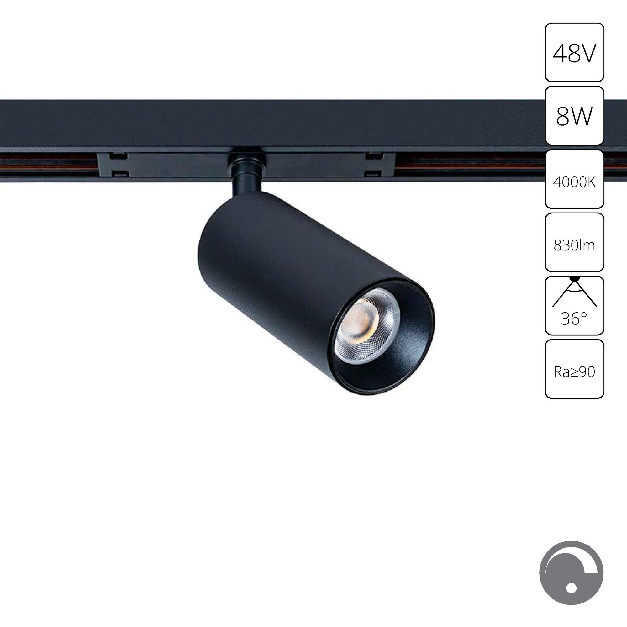Магнитный трековый светильник Arte Lamp OPTIMA 0.1-10V A7470PL-1BK LED чёрный