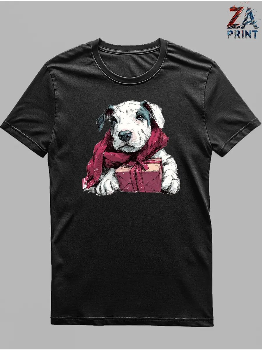 Футболка собака новый год