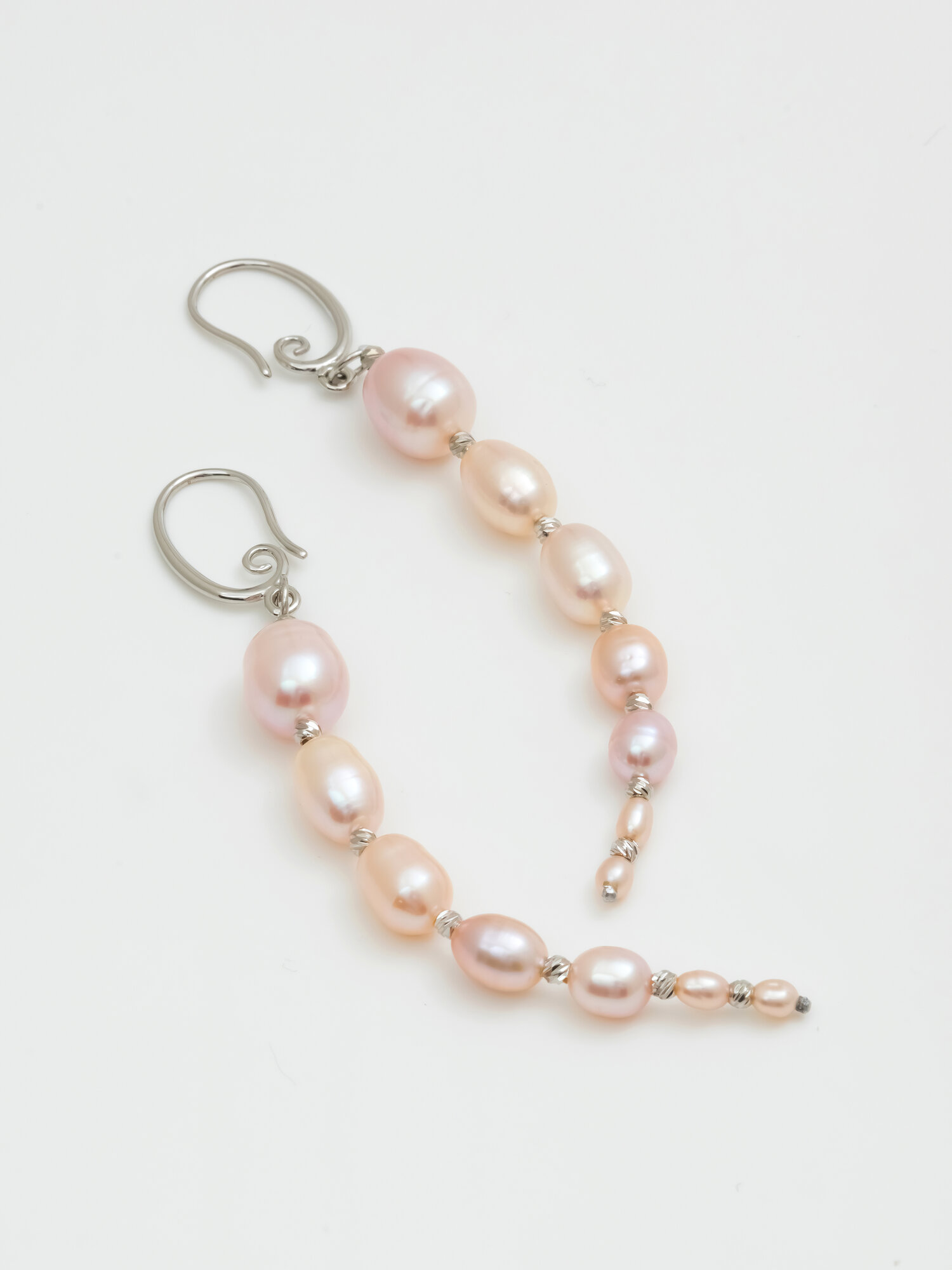 Серьги с подвесками, жемчуг пресноводный культивированный, жемчуг культивированный