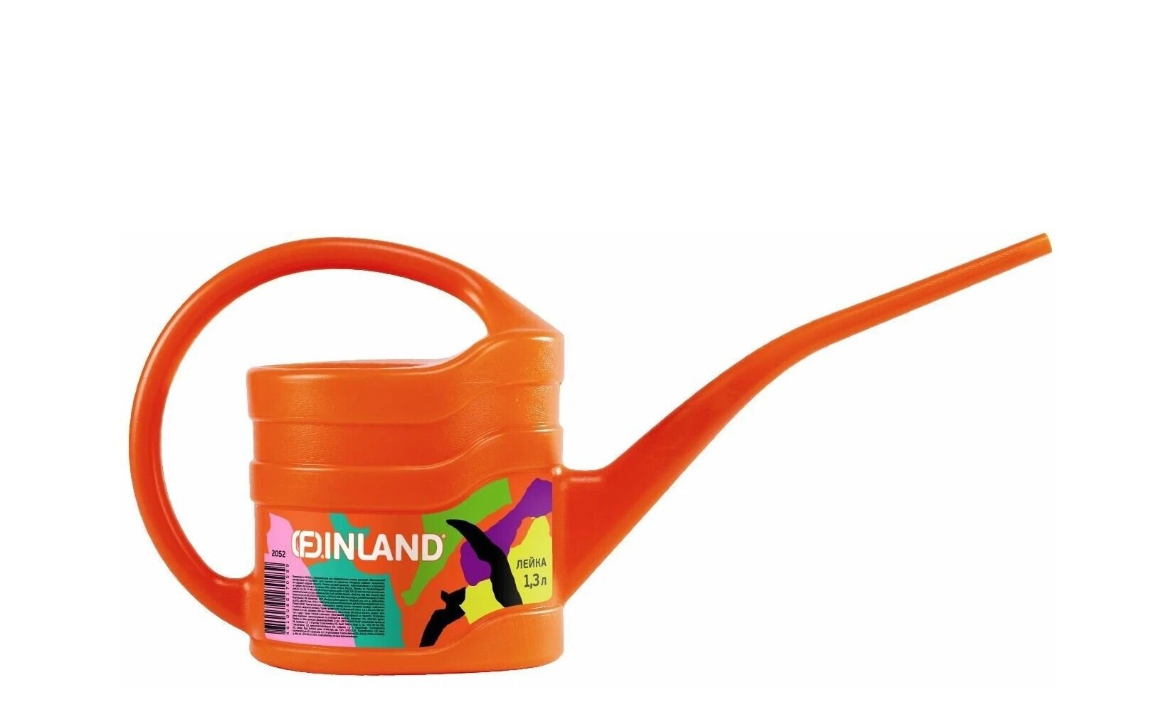 Лейка садовая, оранжевая 1,3л 2052 Finland, с рассеивателем, пластик
