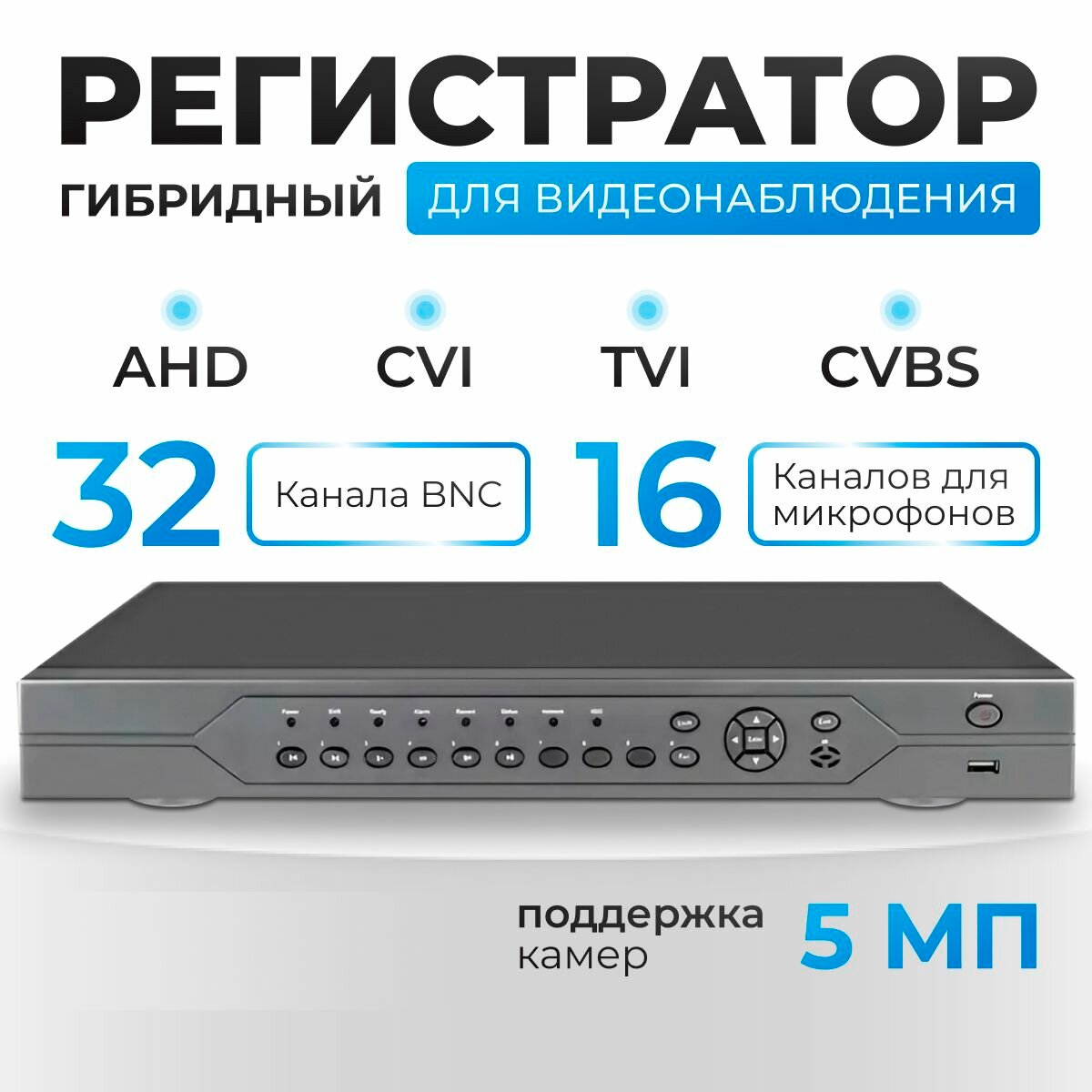 Гибридный видеорегистратор на 32 канала ,16 аудио