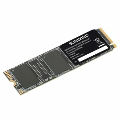 2 ТБ SSD M.2 накопитель SunWind NV4 (SWSSD002TN4) - PCI-E 4.0, чтение - 5000 Мбайт/с, запись - 4500 Мбайт/с, 3D NAND